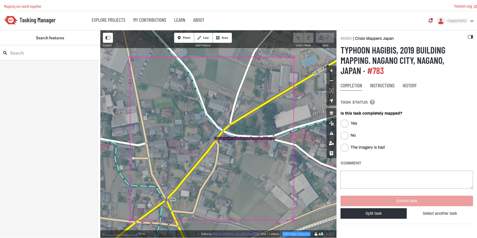 TeachOSM Tasking Manager