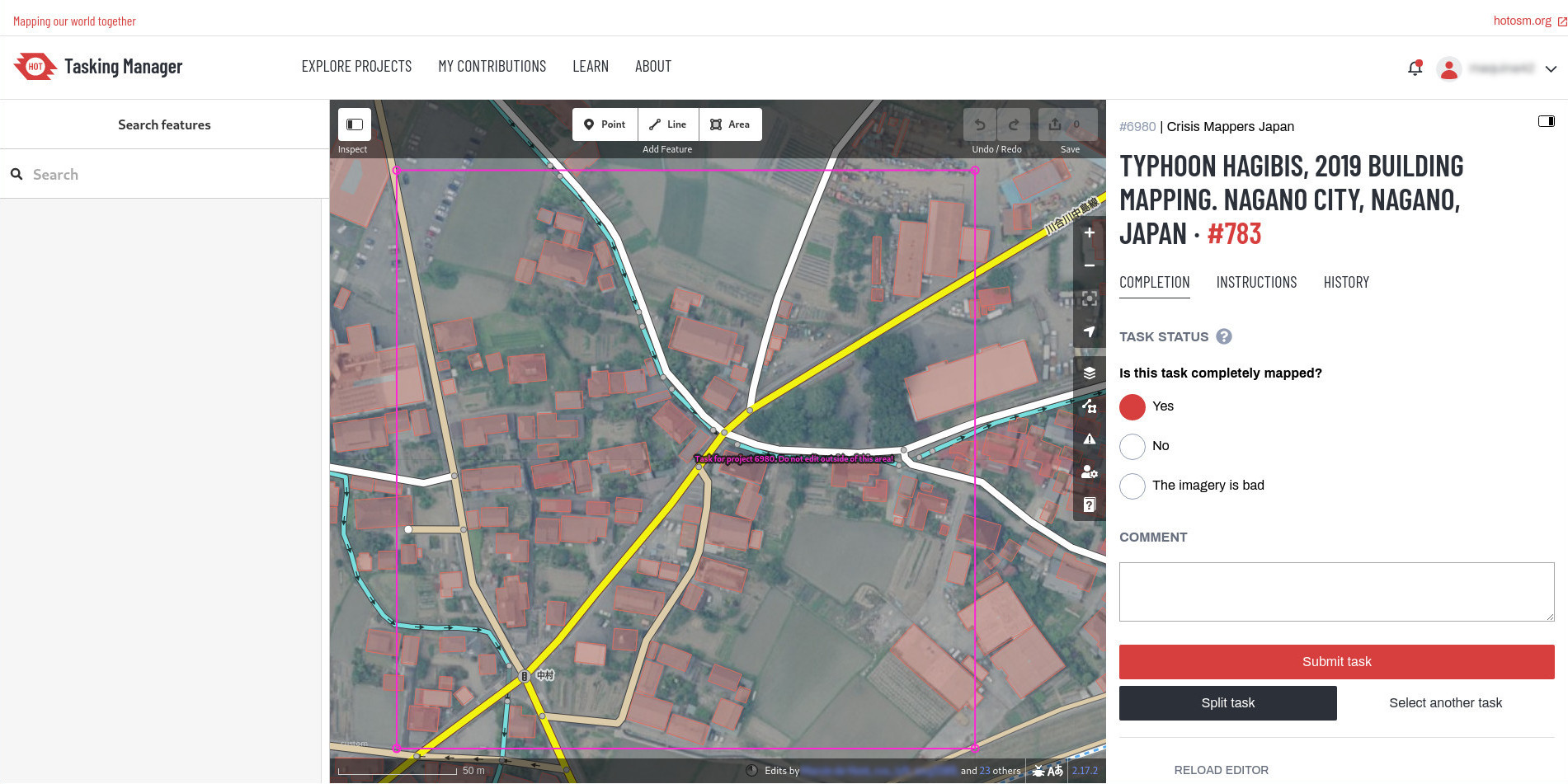 TeachOSM Tasking Manager